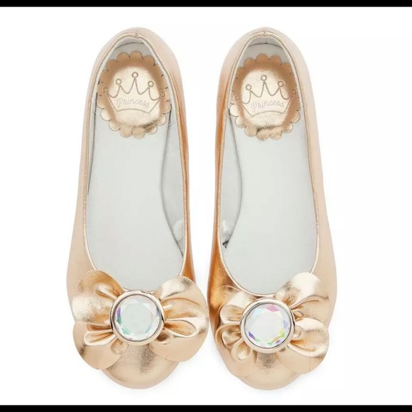 Disney | Shoes | Disney Store Princess Fancy Dress Gold Shoes Costume ...